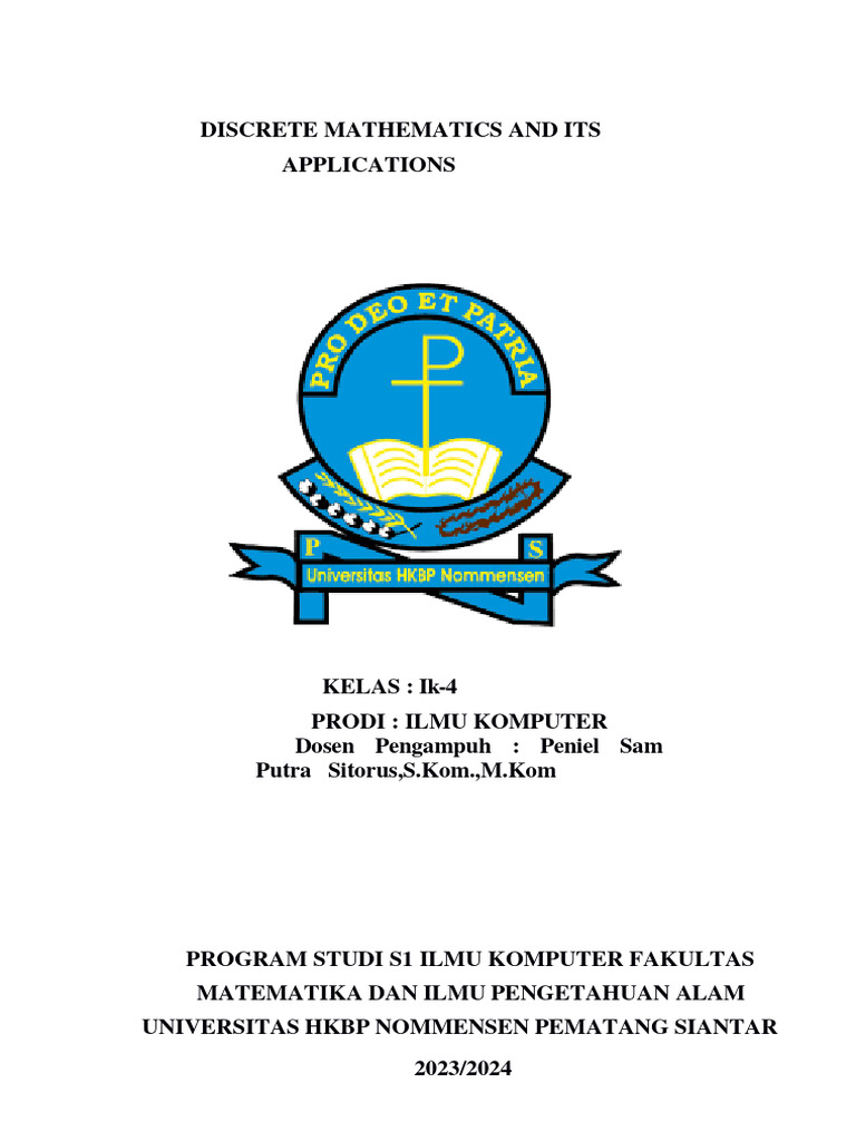 Discrete Mathematics and Its Applications (Ik-4) | PDF | If And Only If ...
