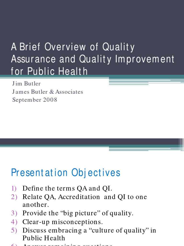 An Overview of QA Accreditation and QI 8 26 08 With Color | PDF ...