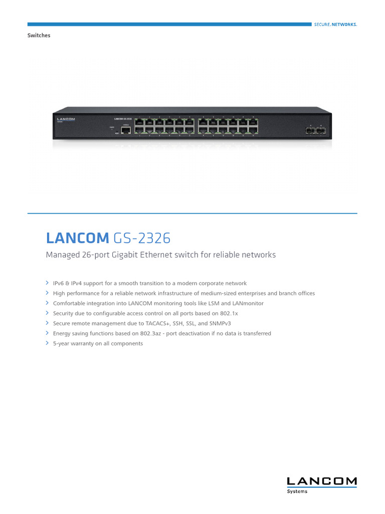 DS GS-2326 en | PDF | Port (Computer Networking) | Computer Network