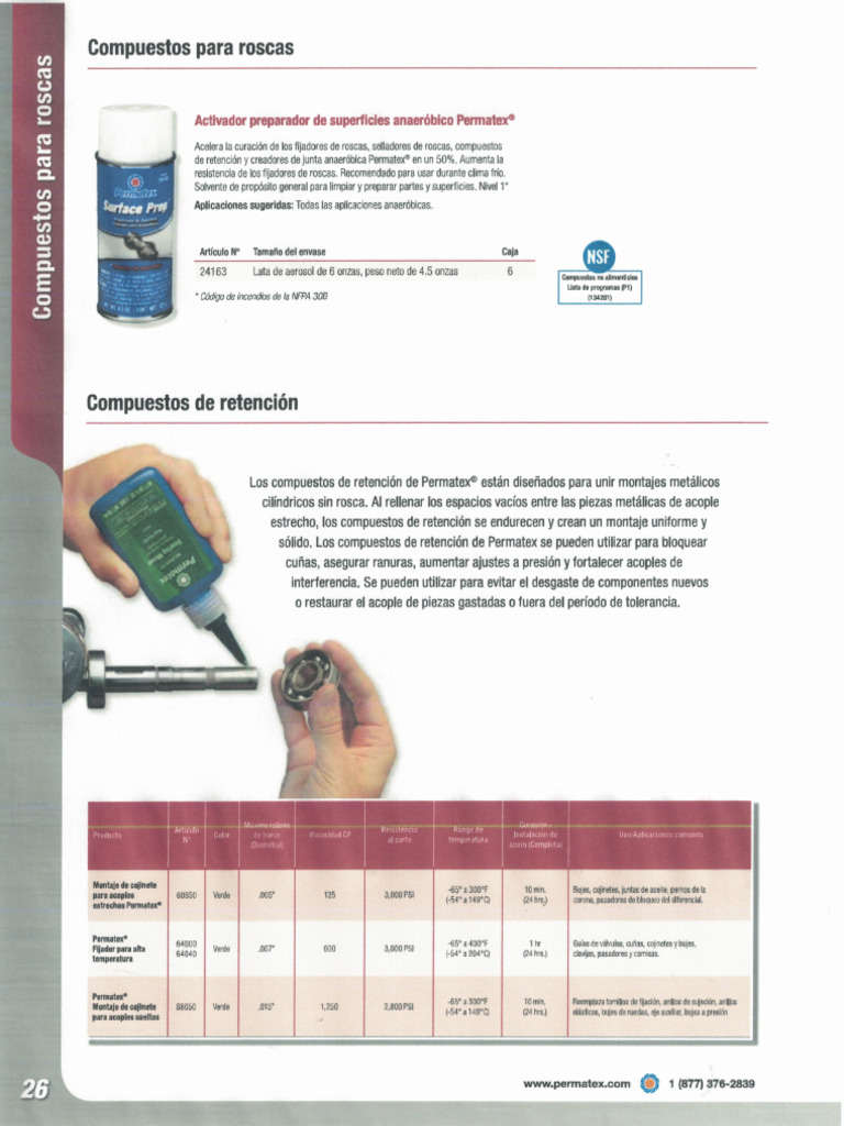 Ficha Tecnica Permatex 6095010052019 | PDF