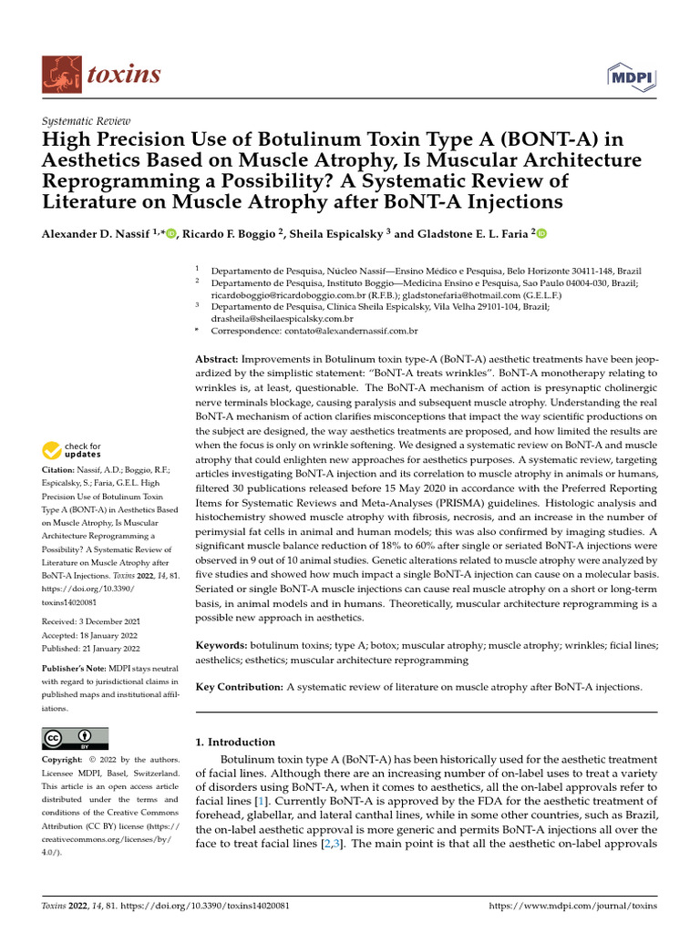 Toxins 14 00081 v2 | PDF | Botulinum Toxin