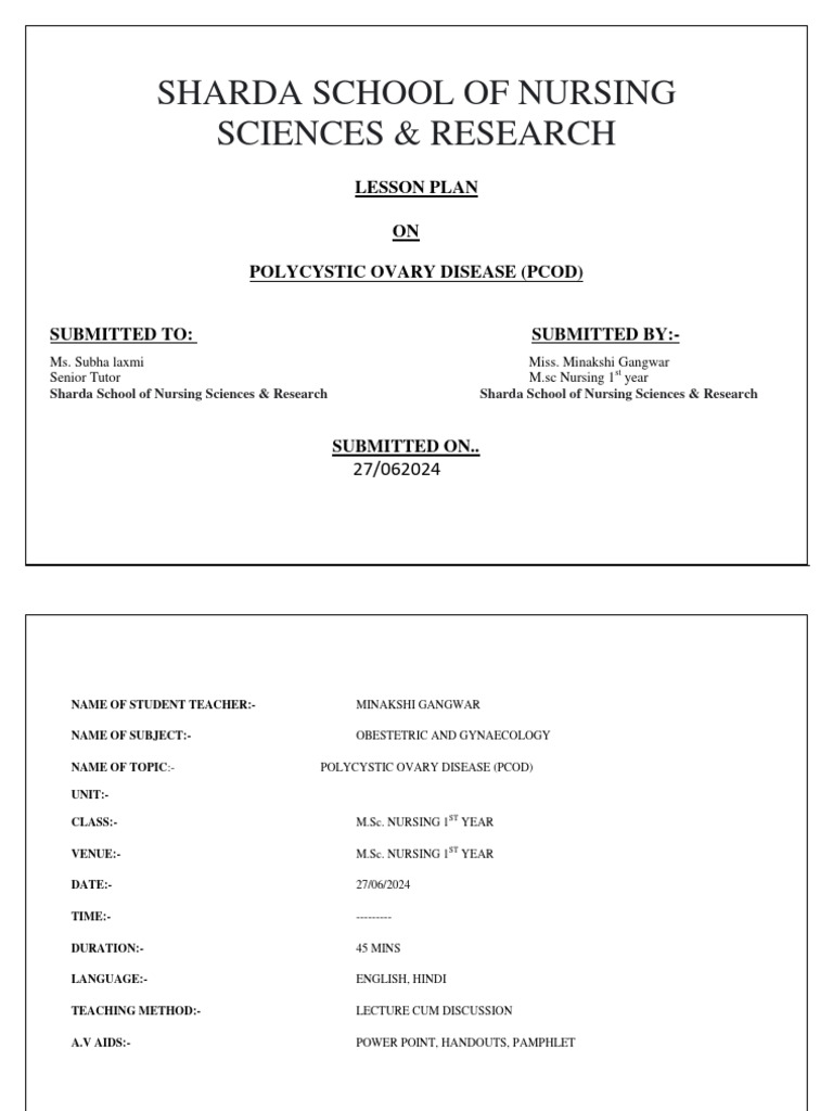 pcod | PDF | Polycystic Ovary Syndrome | Ovary