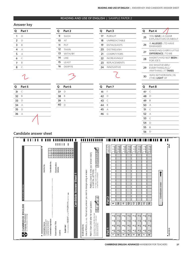 Cambridge-English-Advanced-2015-Sample-Paper-2-Answer-Keys v2 | PDF