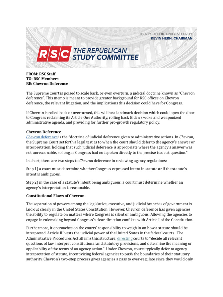 Chevron Memo Final | PDF | Chevron U.S.A. | Environmental Law