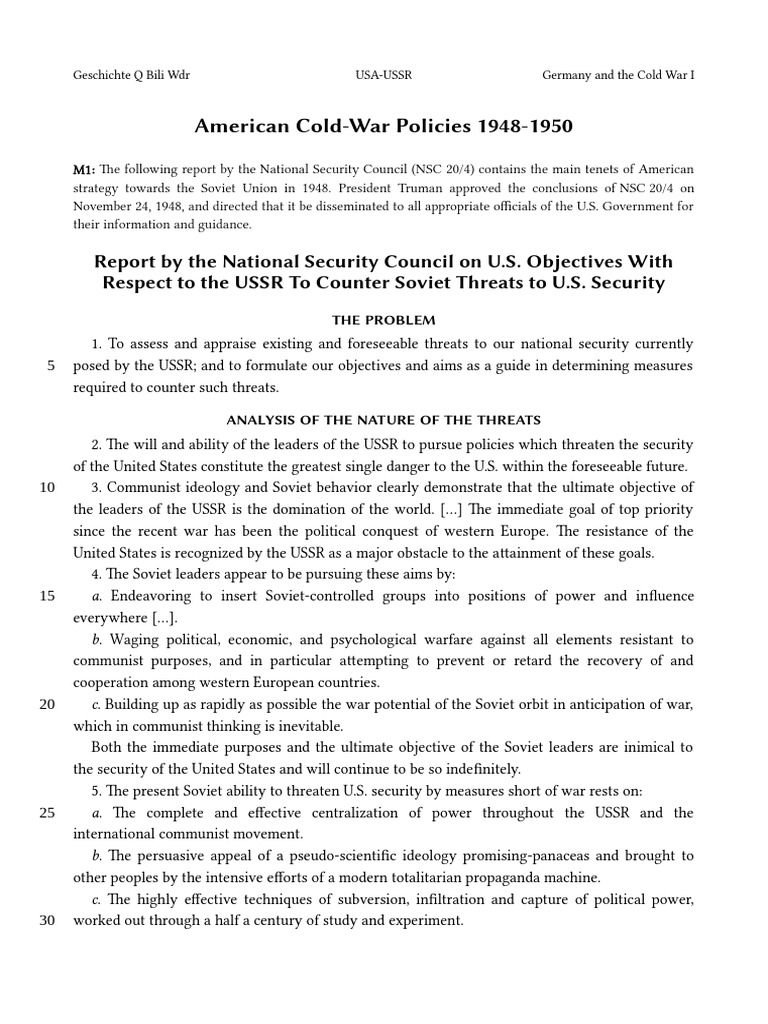 American Cold-War Policies 1948-1950 | PDF | Soviet Union | World Politics