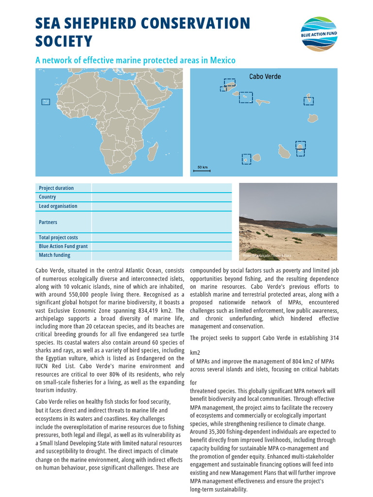 Project Template Form Sea Shepherd Conservation Society | PDF ...