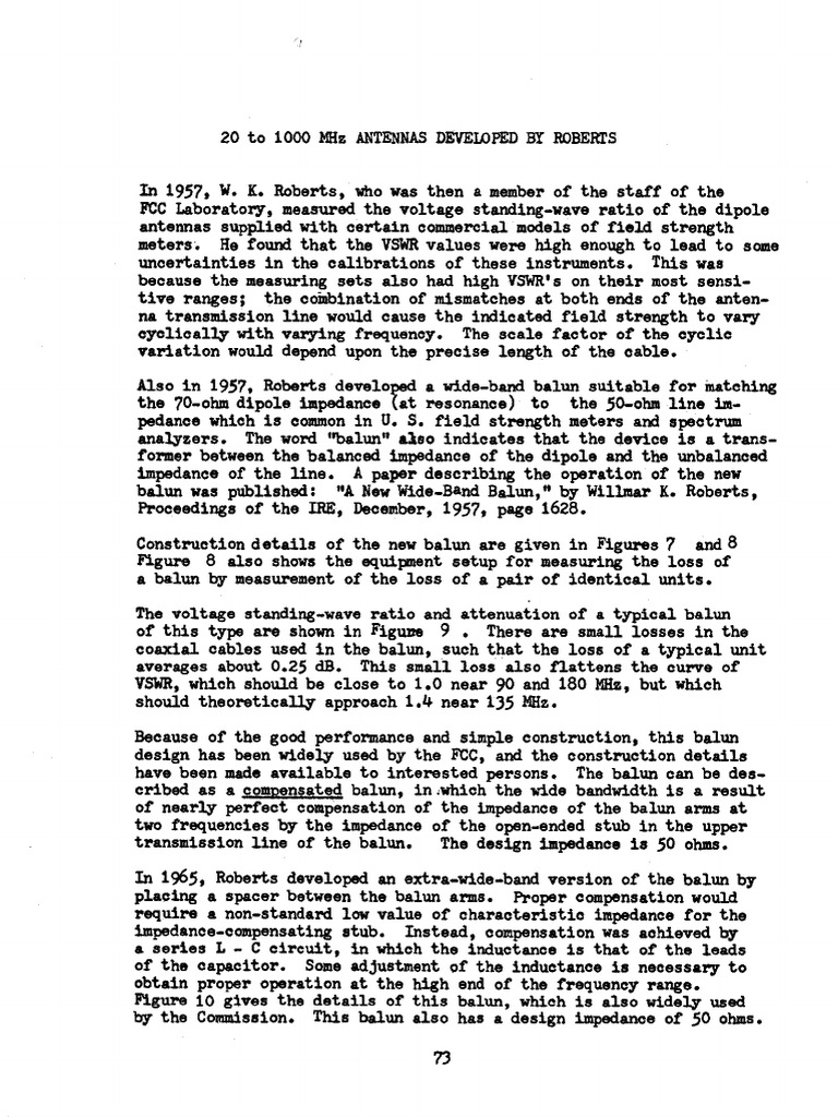 Roberts FCC Antennas | PDF | Antenna (Radio) | Radio Technology