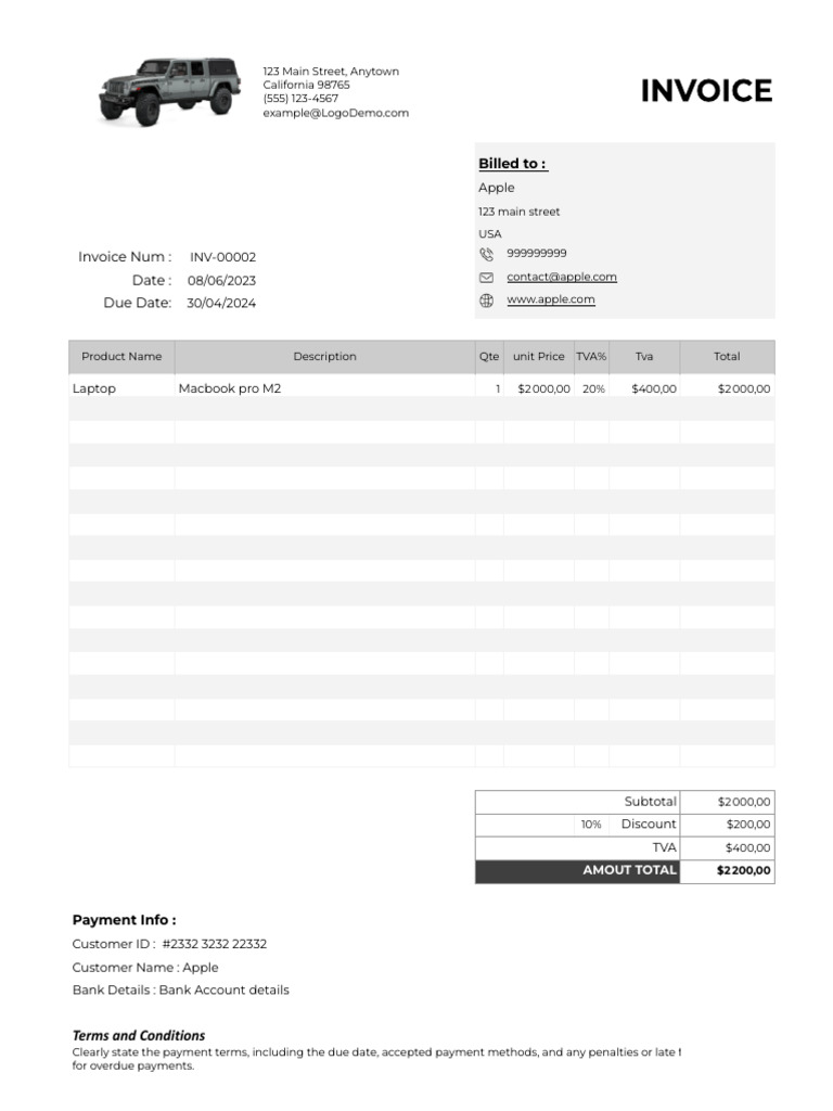 Dollars - Invoice-Template - Google Sheets | PDF