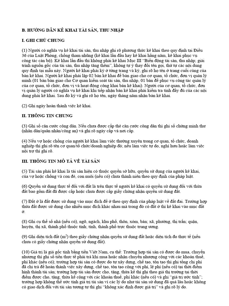 Huong Dan Viet Ke Khai Tai San Theo ND130 | PDF