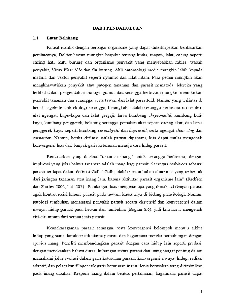 Keanekaragaman dan Interaksi Parasitisme | PDF