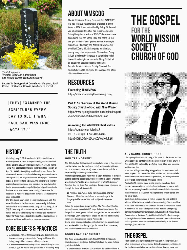 Tract - The World Mission Society Church of God | PDF | Jesus | God