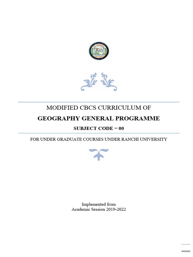 UG GEOGRAPHY General | PDF | Biodiversity | Conservation Biology