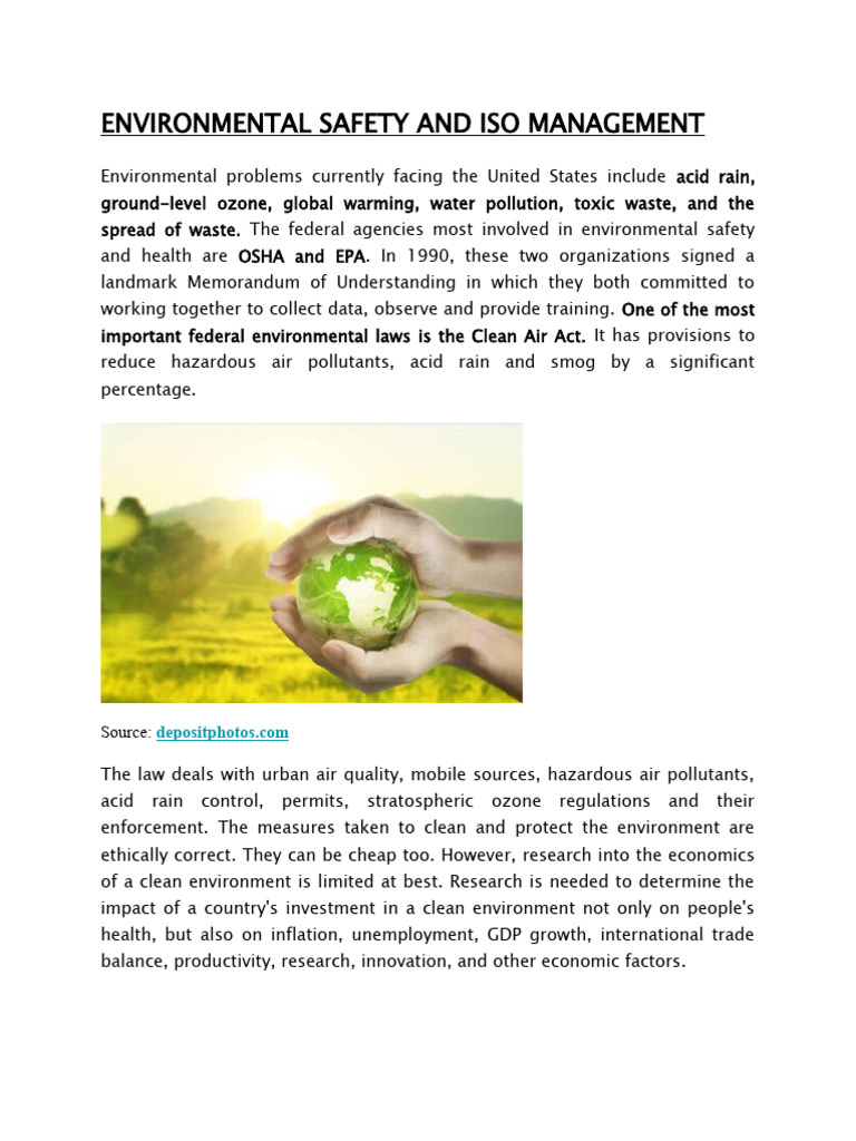 Environmental Safety and Iso Management | PDF | Air Pollution | Waste