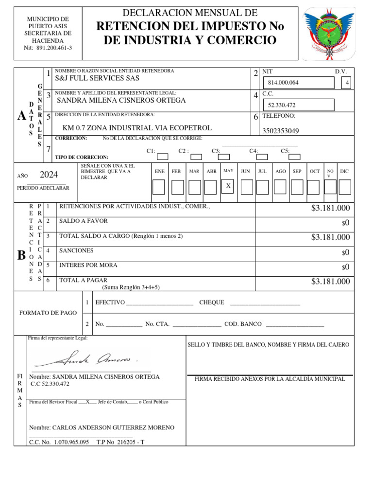 Declaracion Puerto Asis Mayo | PDF