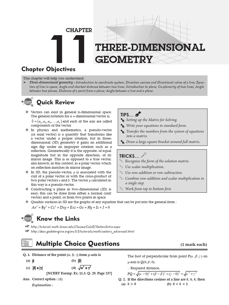 CHP 11 | PDF | Euclidean Vector | Line (Geometry)