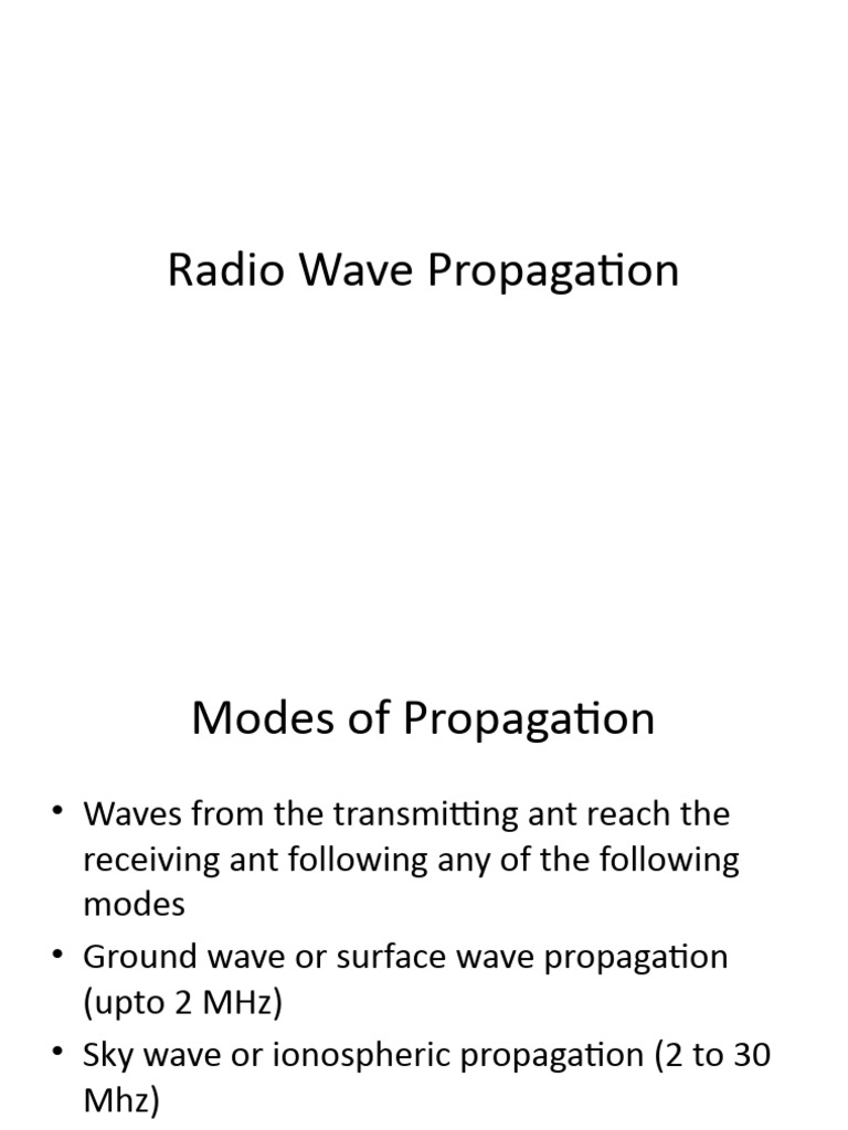 Radio Wave Propagation Pdf Radio Propagation Ionosphere