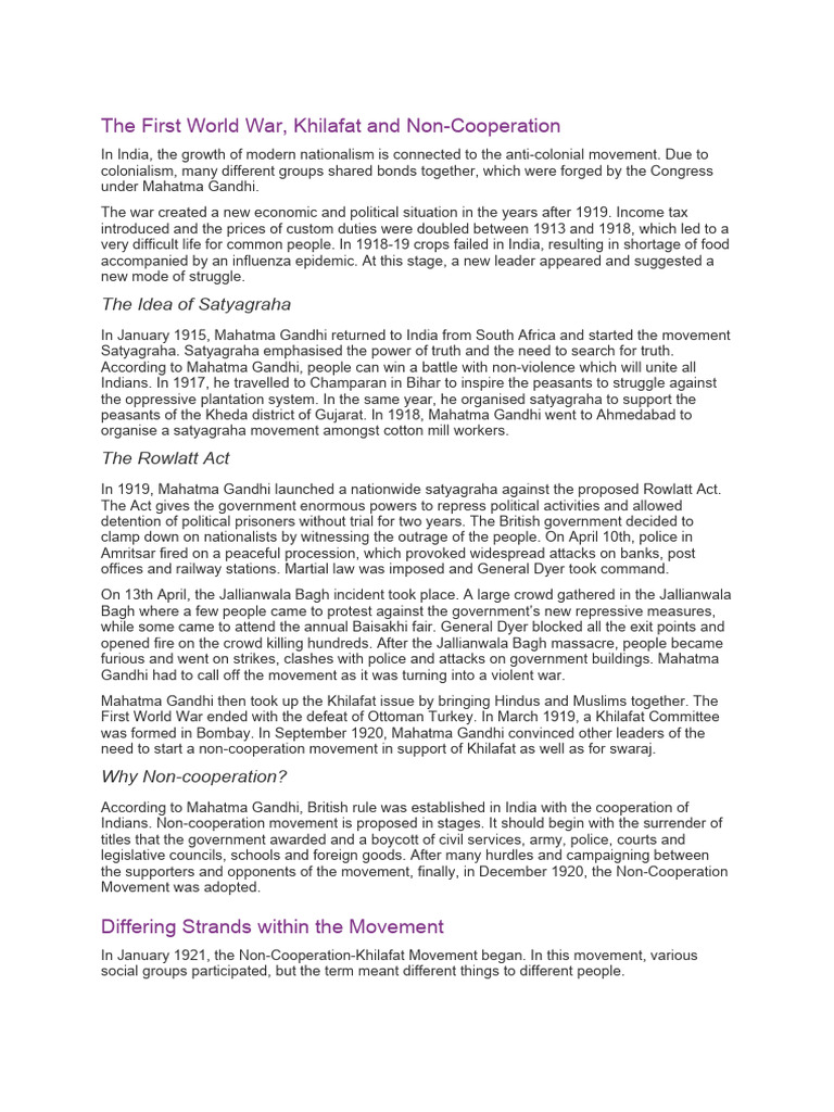 The Rise of Nationalism in India | PDF | Mahatma Gandhi | Indian ...