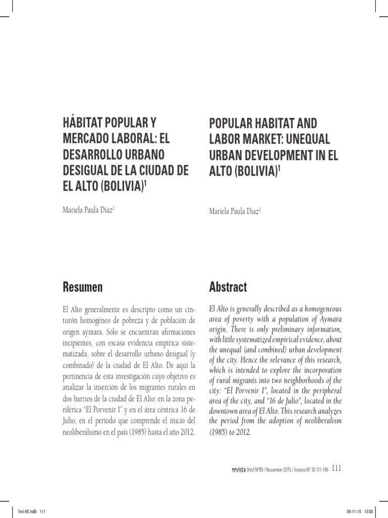 Revista Invi | PDF | Bolivia | Campesino