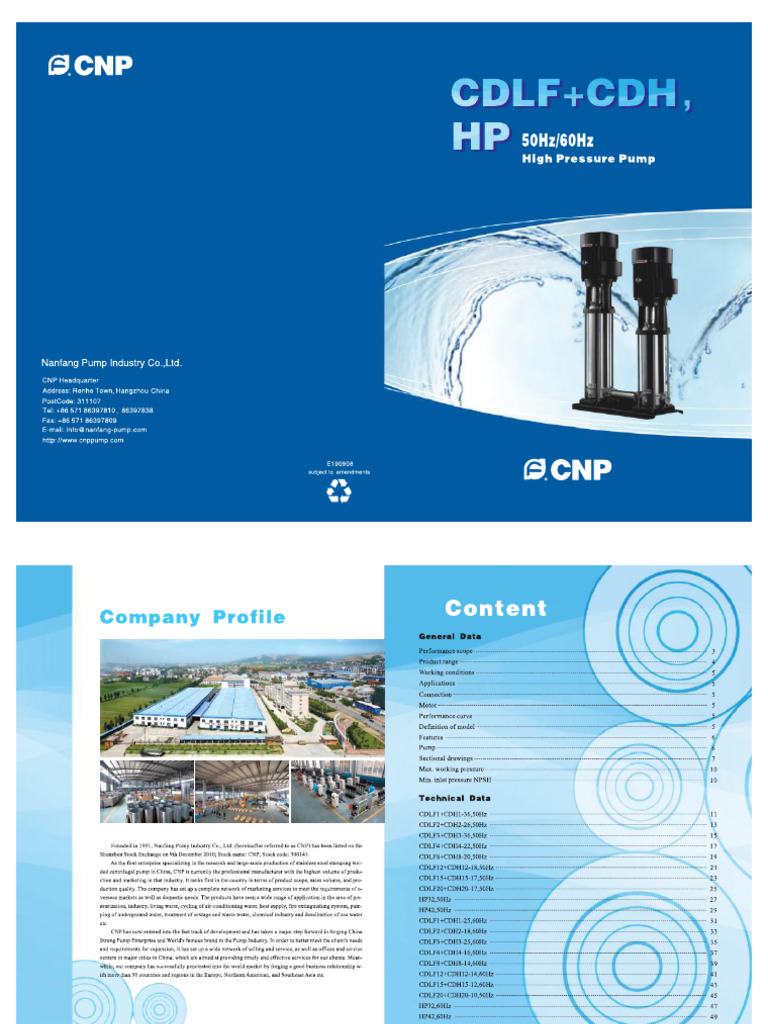 CDLF+CDH 50Hz60Hz E190908 | PDF