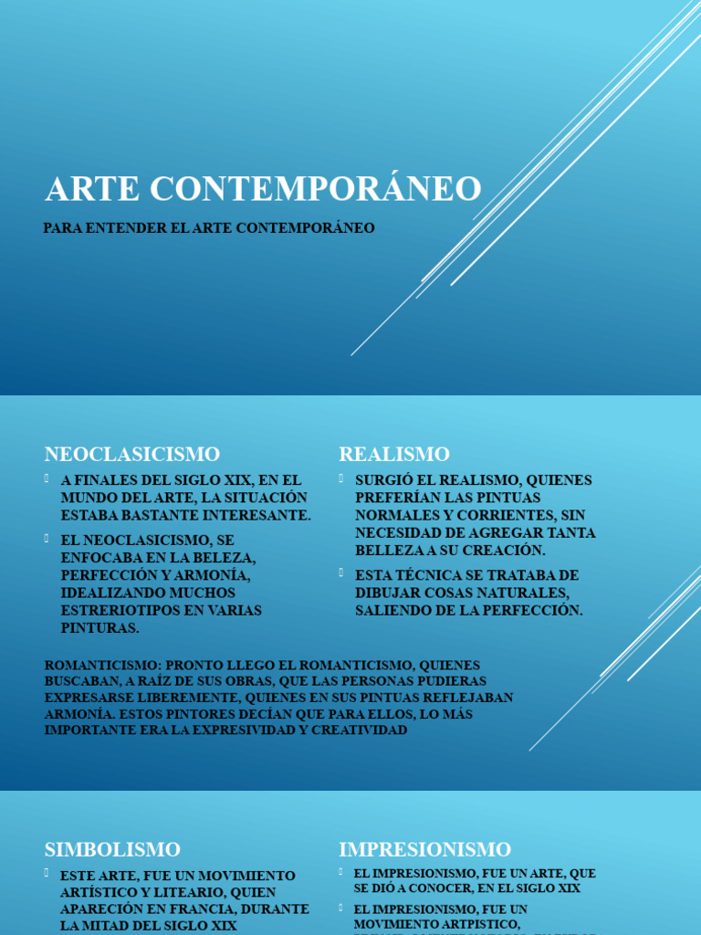 Movimientos del Arte Contemporáneo | PDF | Arte abstracto | Expresionismo