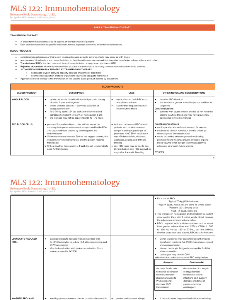 Lec 8 Blood Pdf Blood Transfusion Blood