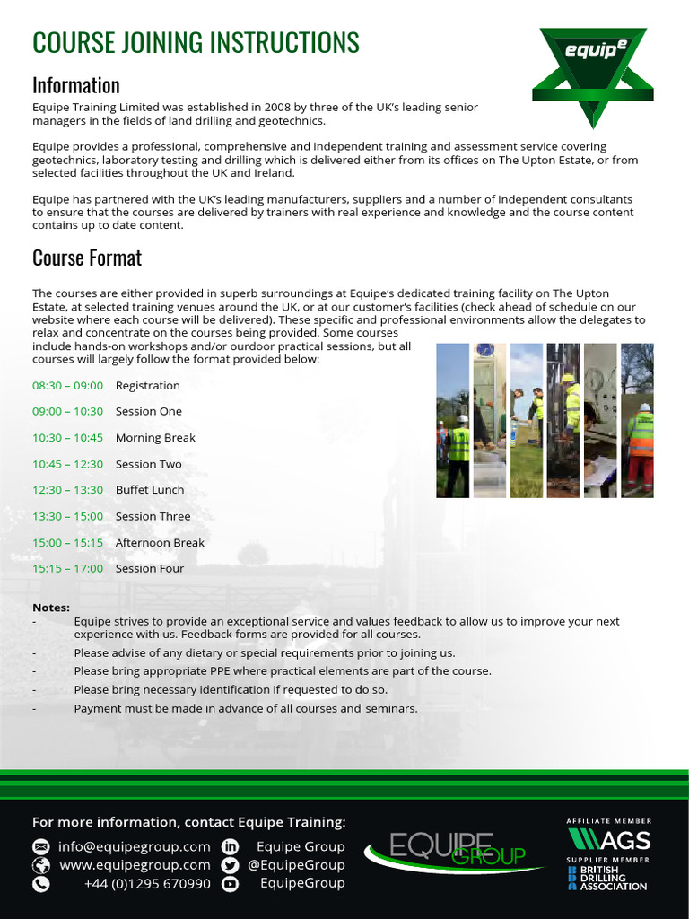 Equipe Training Course Joining Guide | PDF | Technology & Engineering