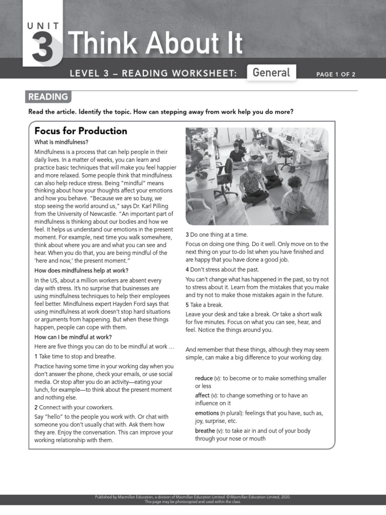 SYM 3 U03 ReadingWorksheet | Download Free PDF | Mindfulness | Virtual Reality