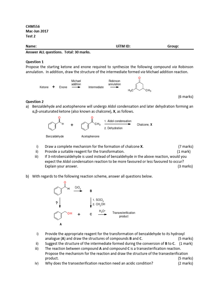 Test 2 | PDF | Chemical Compounds | Organic Chemistry