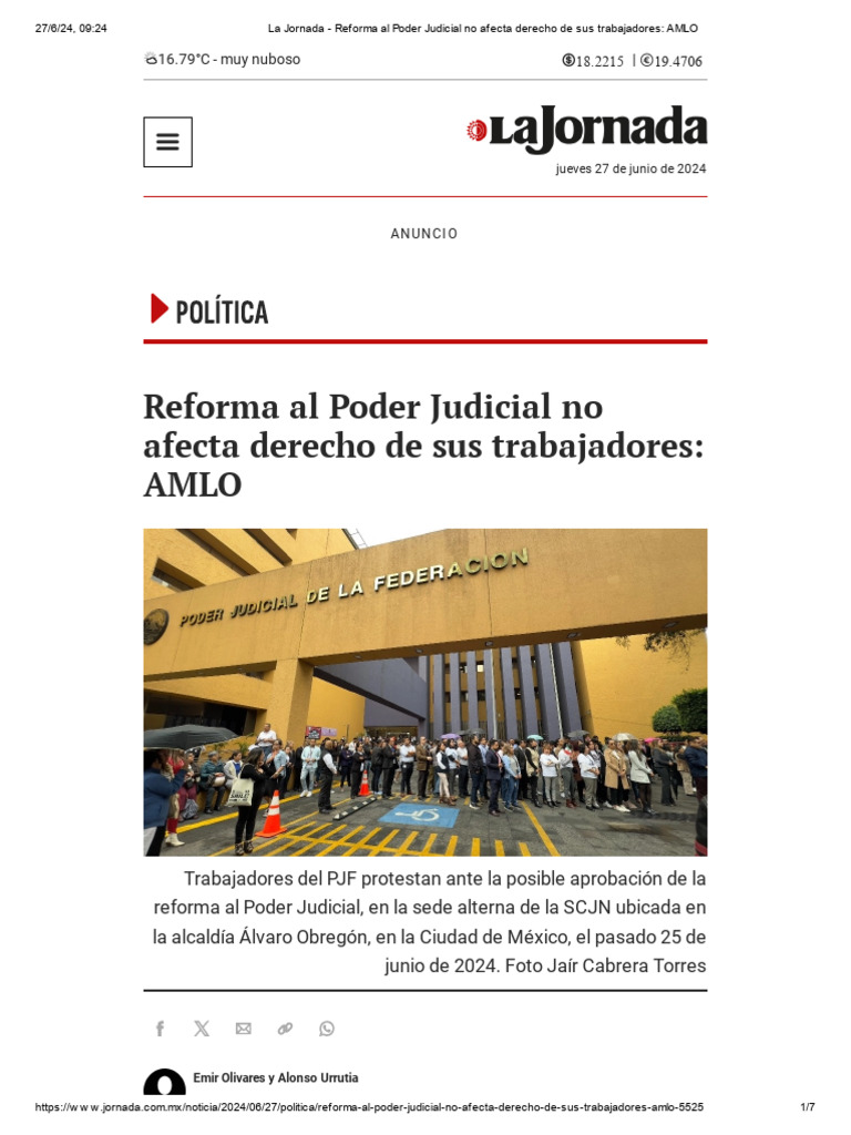 Reforma Al Poder Judicial | PDF | Gobierno | Justicia