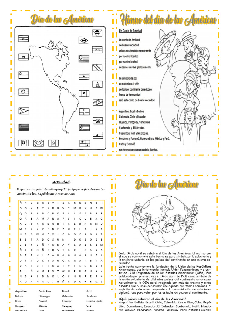 Actividades para el Día de las Américas | PDF | Américas | América del Sur