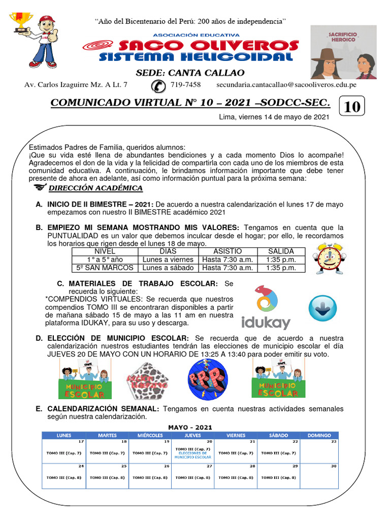 Comunicado 010 - 2021 | PDF | Ciencias sociales | Salud y bienestar