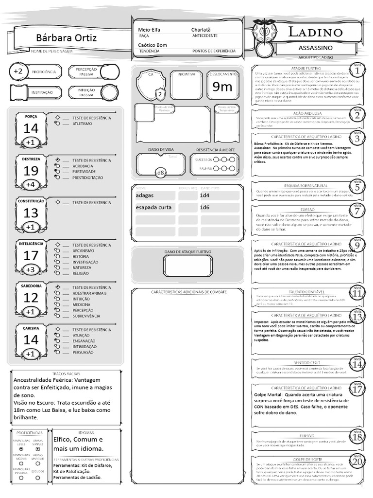 Ficha Da Bárbara | PDF