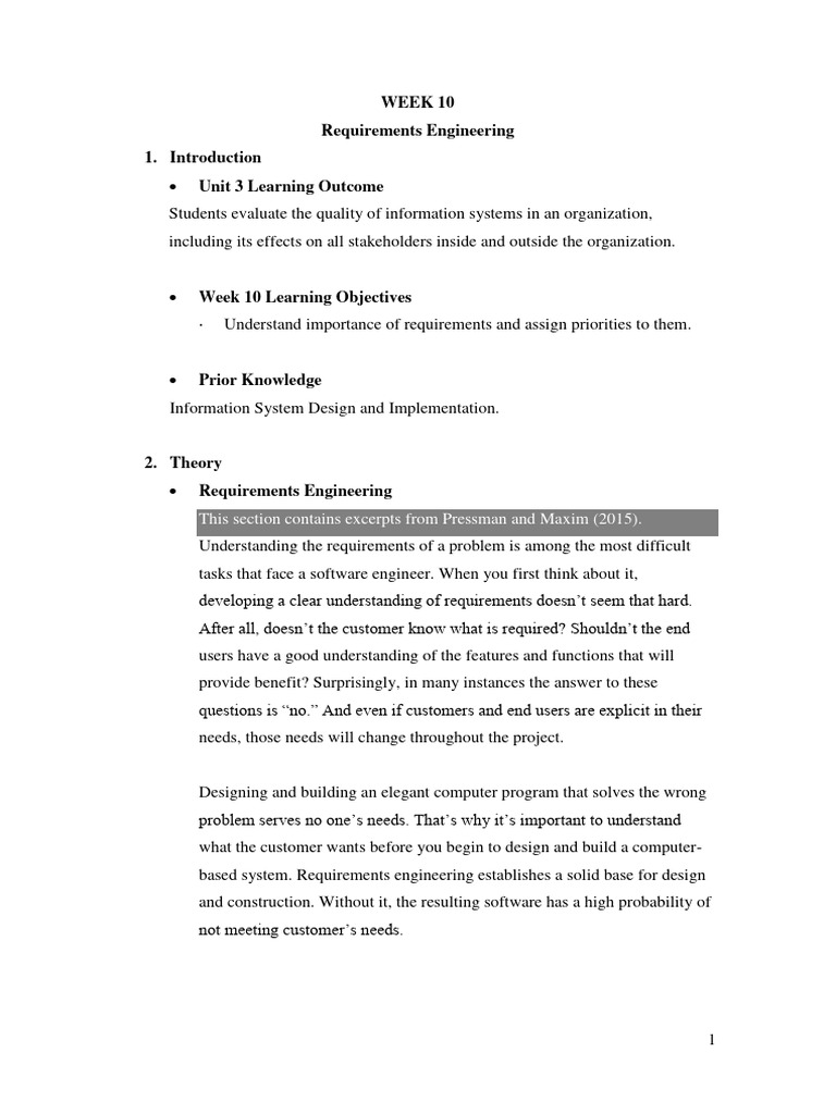 Requirements Engineering - Reading | PDF | Specification (Technical Standard) | System