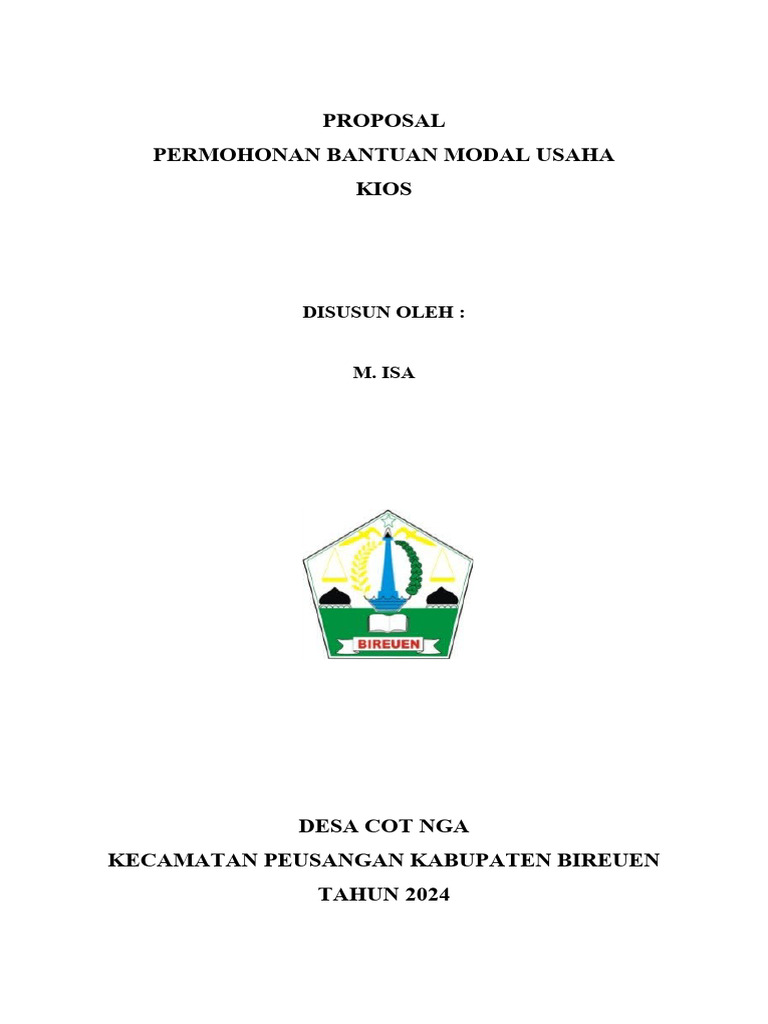 Permohonan Bantuan Modal Usaha | PDF
