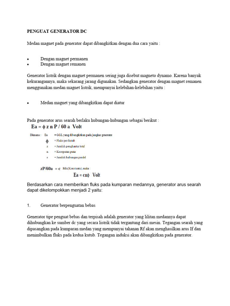 PENGUAT GENERATOR DC (Modul 2) | PDF | Sains & Matematika