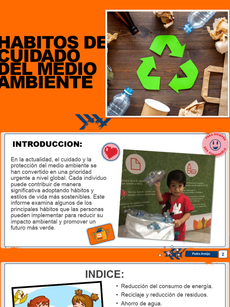 Habitos de Ciudado Del Medio Ambiente | PDF | Sustentabilidad | Residuos