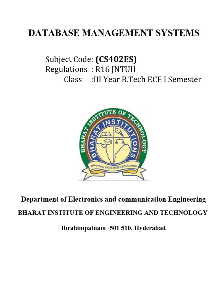 Dbms Pdf Relational Model Databases