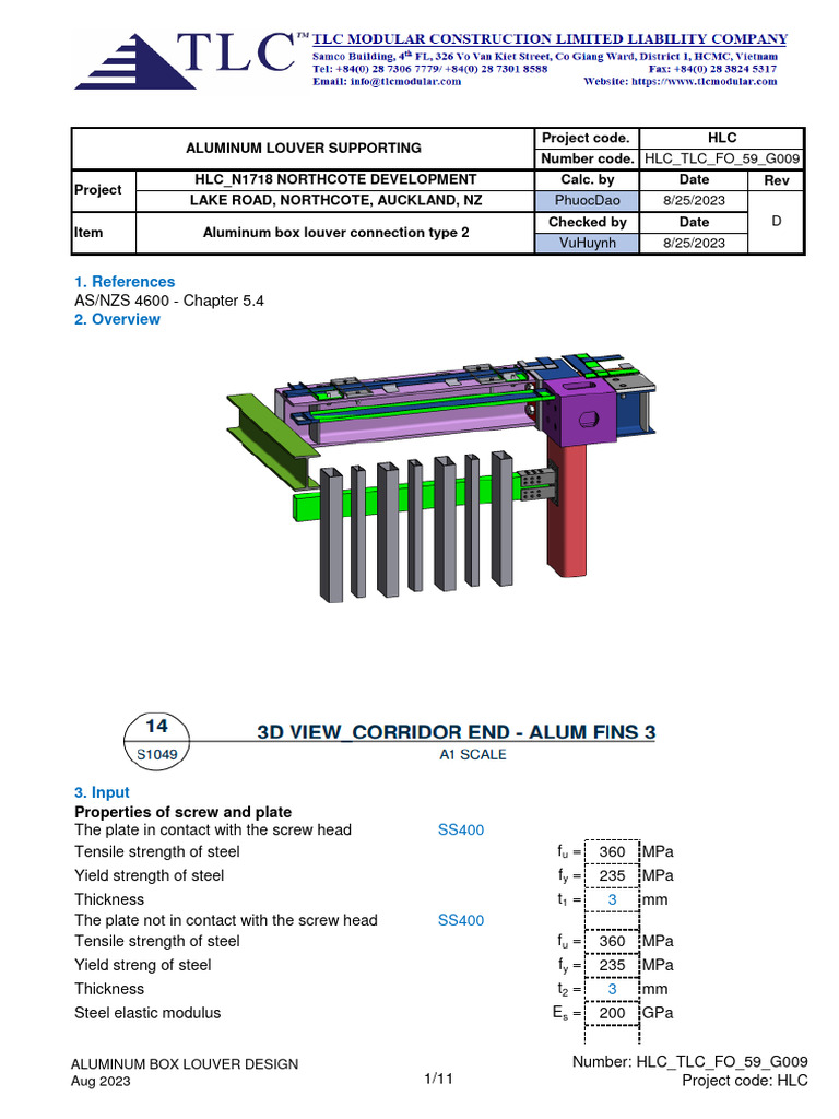 HLC - TLC - Fo - 59 - G009 - Aluminum Box Louver Connection Type 2 ...