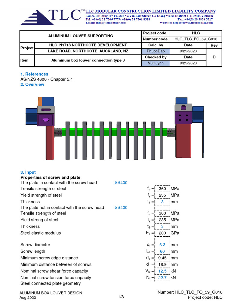 HLC - TLC - Fo - 59 - G010 - Aluminum Box Louver Connection Type 3 ...