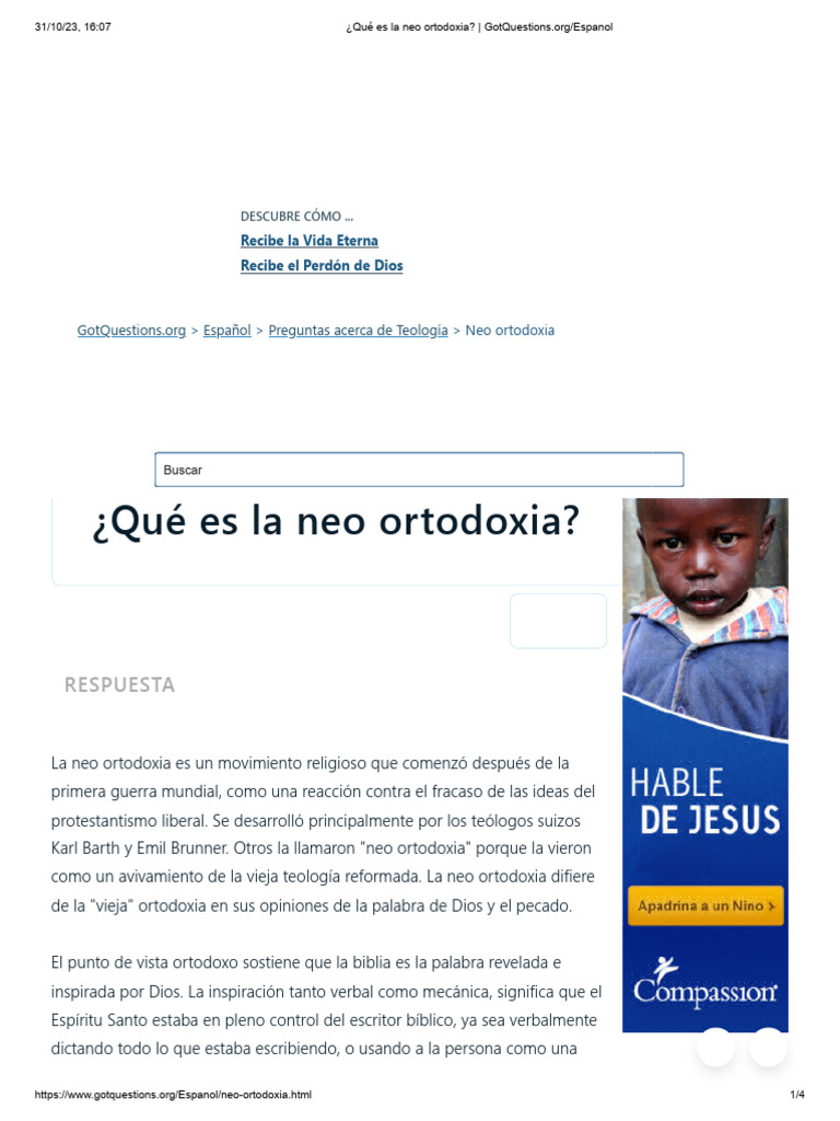 ¿Qué Es La Neo Ortodoxia - GotQuestions - Org - Espanol | PDF | Biblia ...
