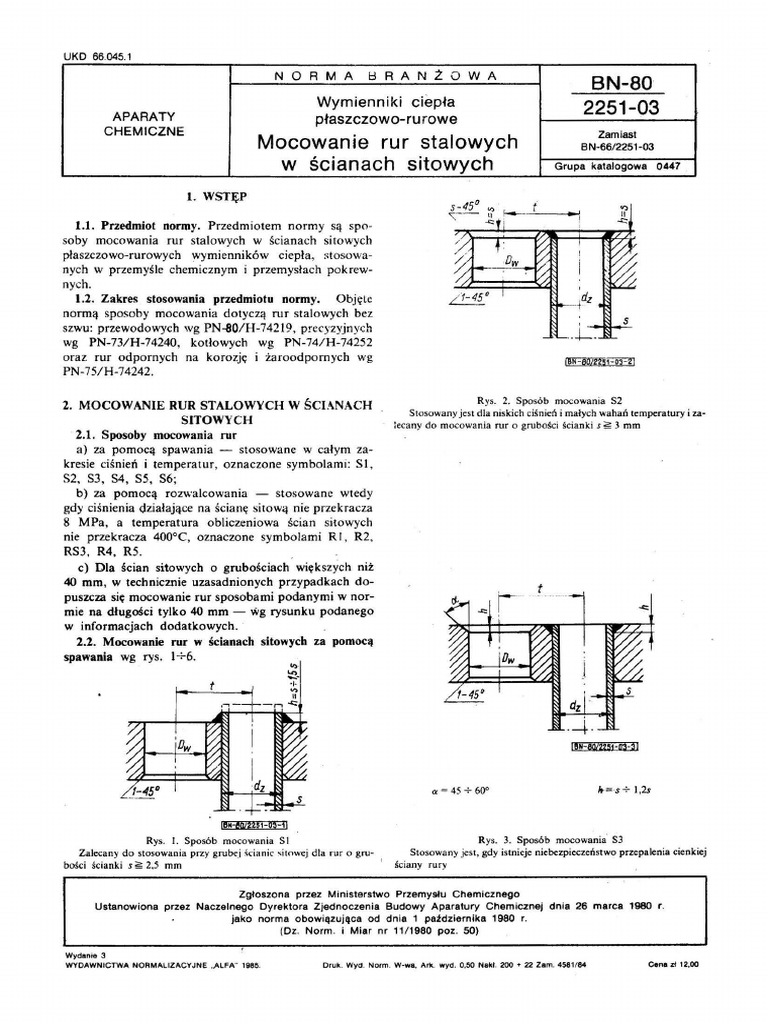 BN - 80 - 2251 - 03 Mocowanie Rur | PDF