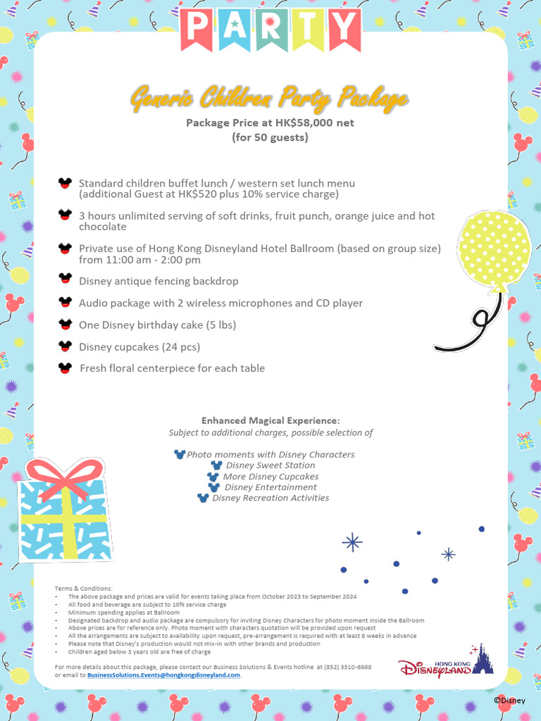 Generic Children Party Full Package 2024 (20230510) 2 | PDF | Salad ...