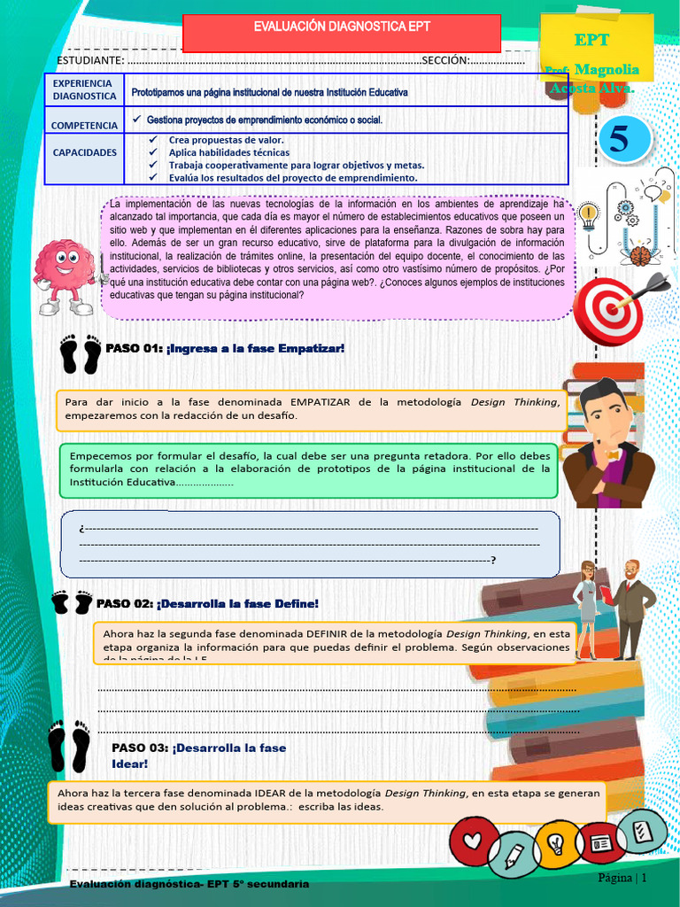 diagnostico 5 to ept | PDF | Aprendizaje