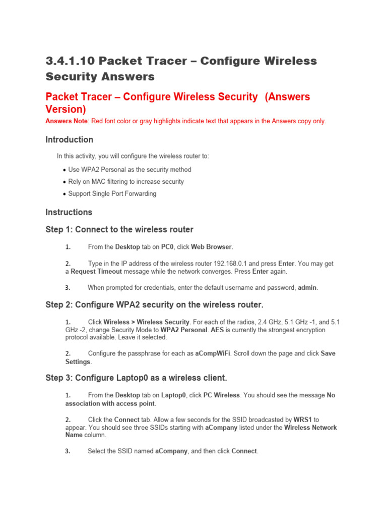 Configure Wireless Security | PDF | Wi Fi | World Wide Web