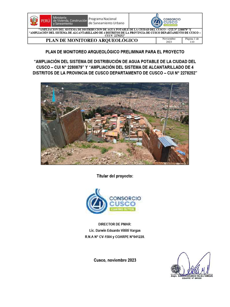 Pmar Autorizado Proyecto Consorcio Cusco 4 Suyos | Descargar gratis PDF ...