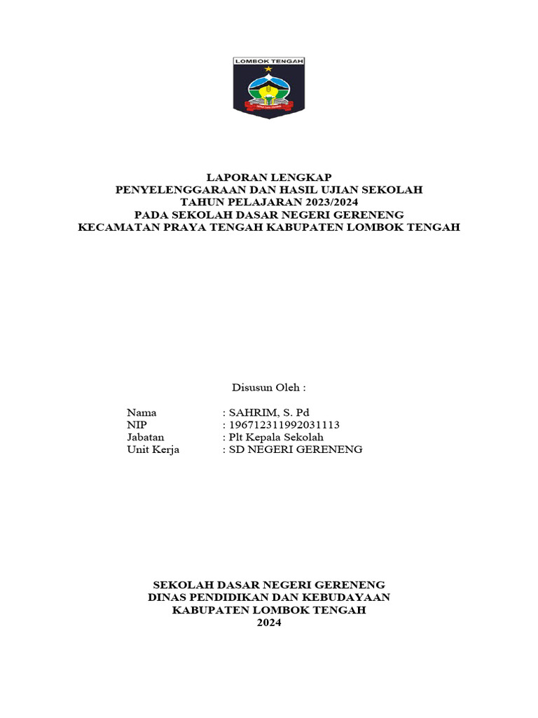 Draf Laporan Lengkap Psa-Us 2024 | PDF