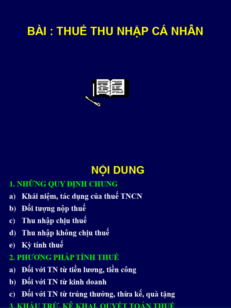 CHƯƠNG 6 - Thuế TNCN | PDF