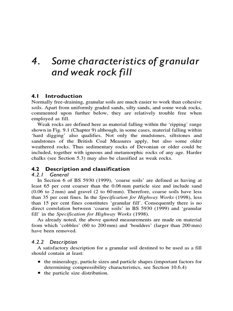 Characteristics of Granular Fill | PDF | Silt | Sand