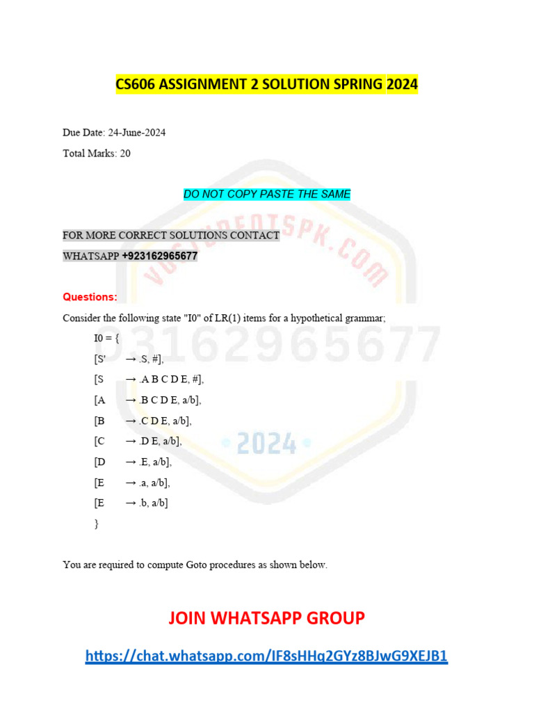 CS606 Assignment 2 Solution Spring 2024 | Download Free PDF | Computer Programming | Software ...