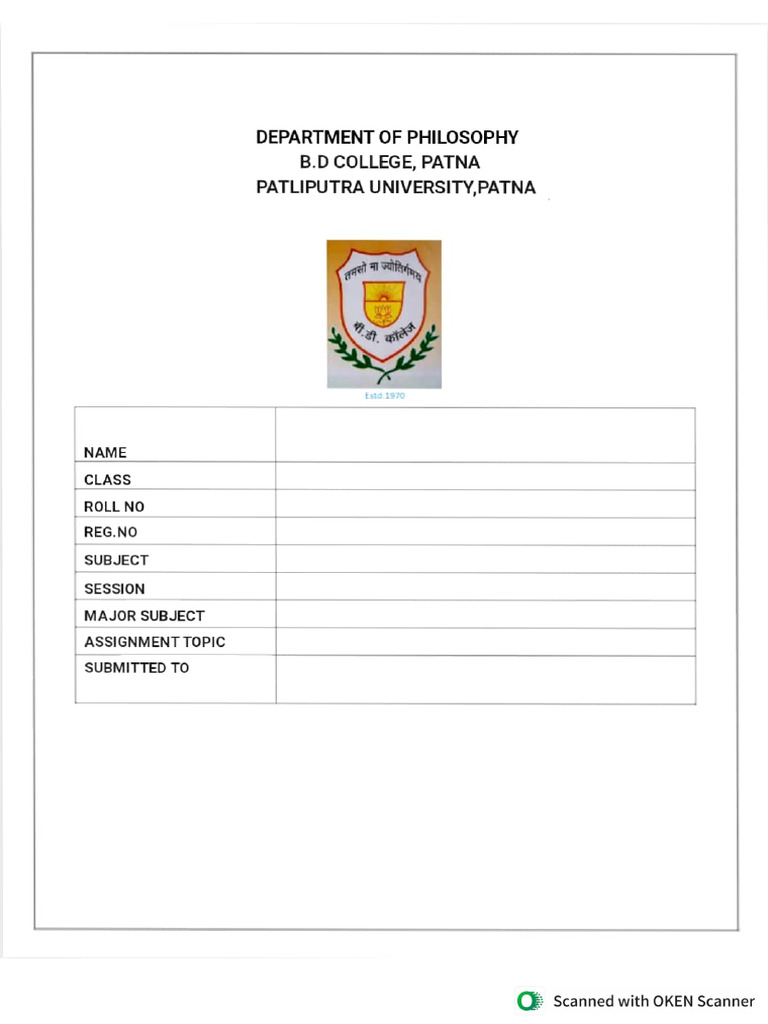 Cover Page Philosophy | PDF